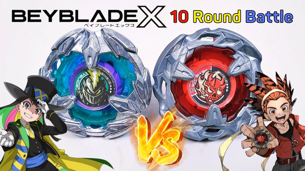 Beyblade X 【Knight Lance VS Hells Scythe】 10 Round Battle ベイブレードX 베이 ...