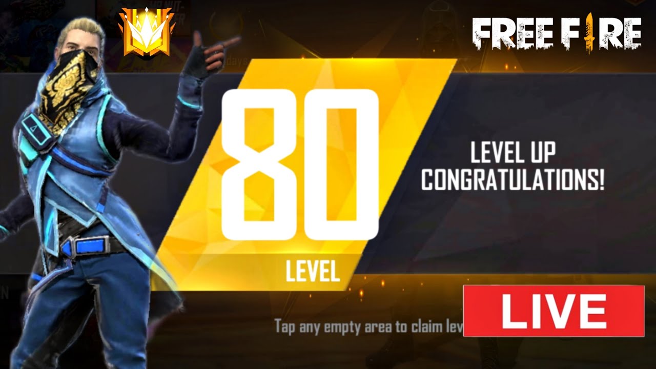 Free Fire 80 Level Player is Live🔥 | Ranked Rush Gamplay | FF Live ...