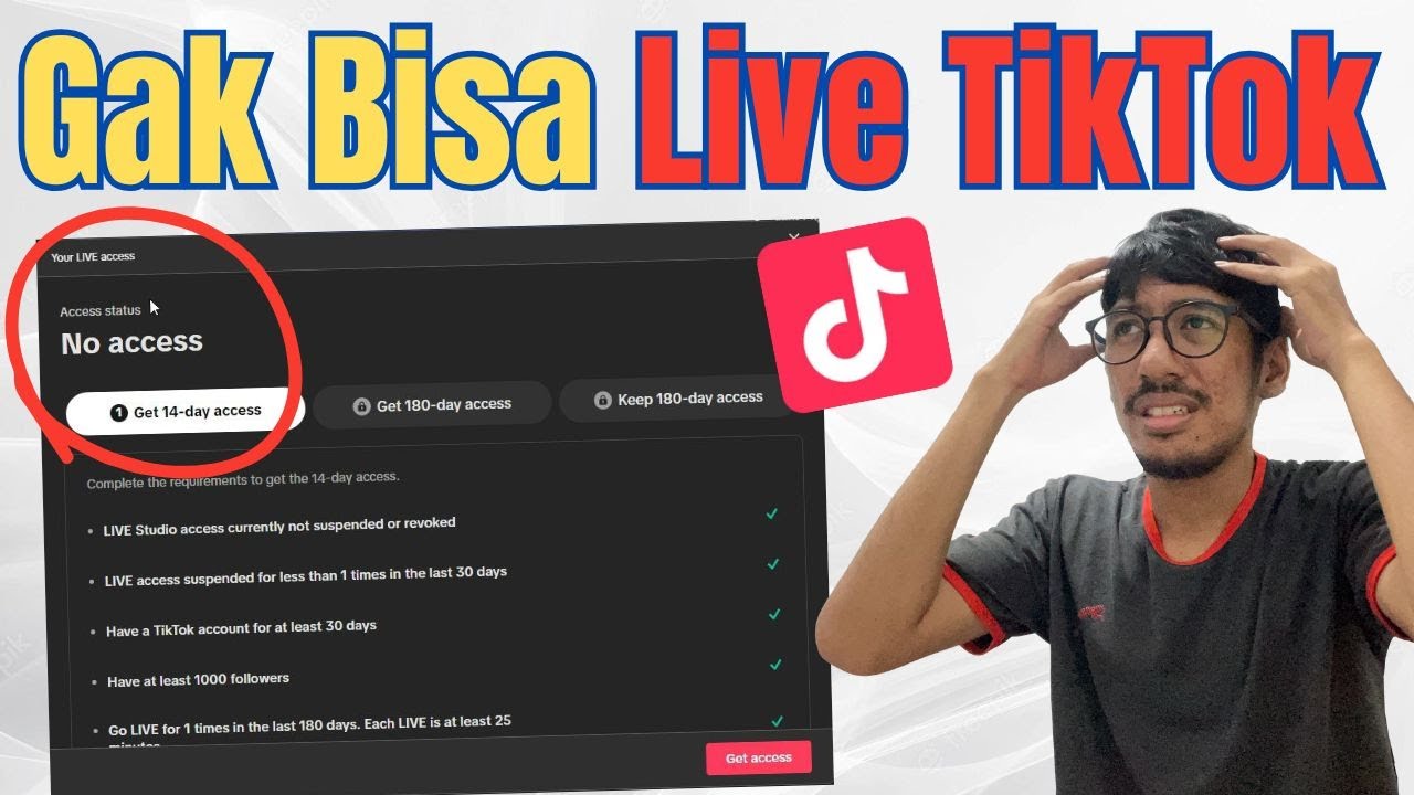 Cara mengatasi tiktok live studio no access tidak bisa untuk streaming - YouTube