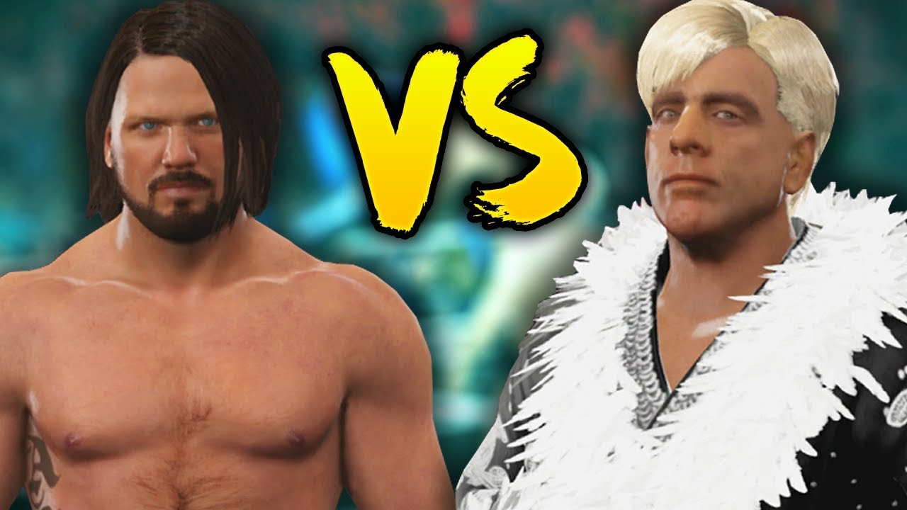 WWE 2K17 - AJ STYLES vs RIC FLAIR!! - YouTube