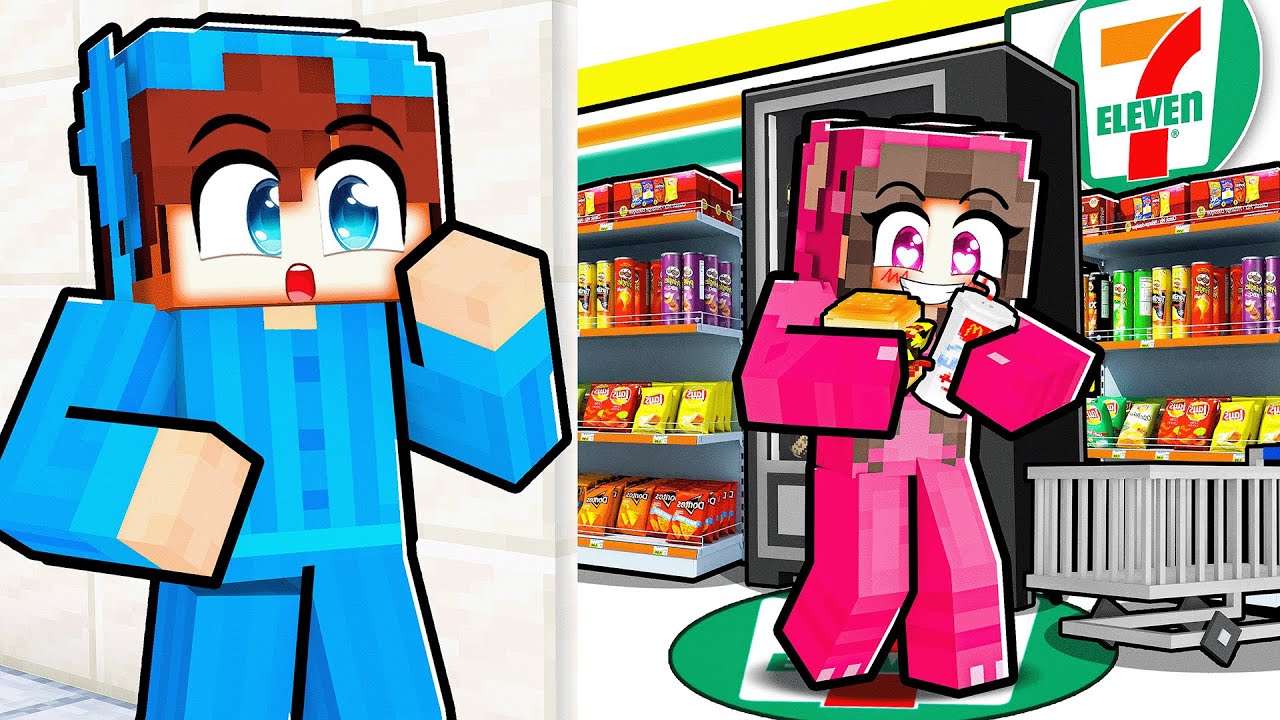 I Built a SECRET 7-11 In Minecraft! - YouTube