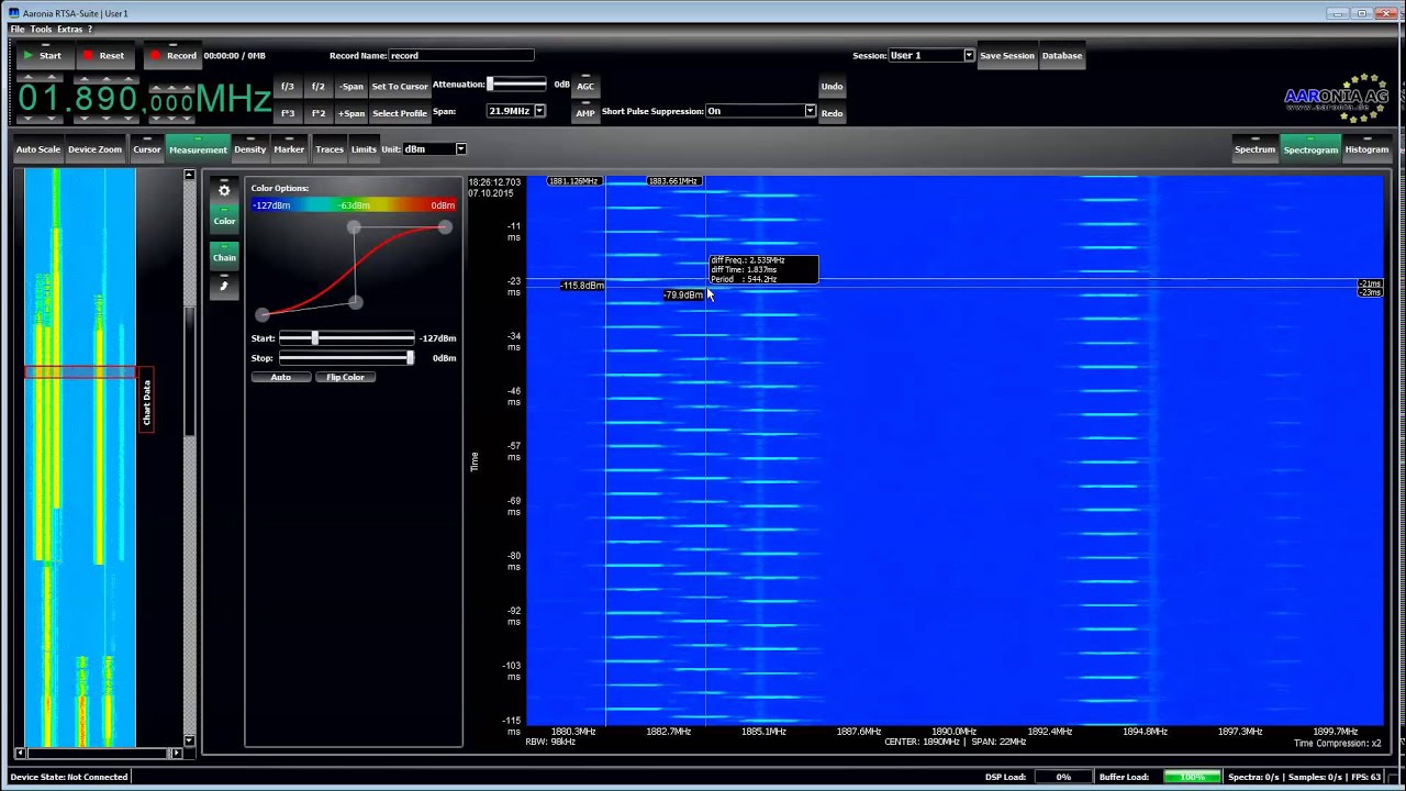 Aaronia RTSA Suite Realtime Spectrum Analyzer Software Demo2 - YouTube