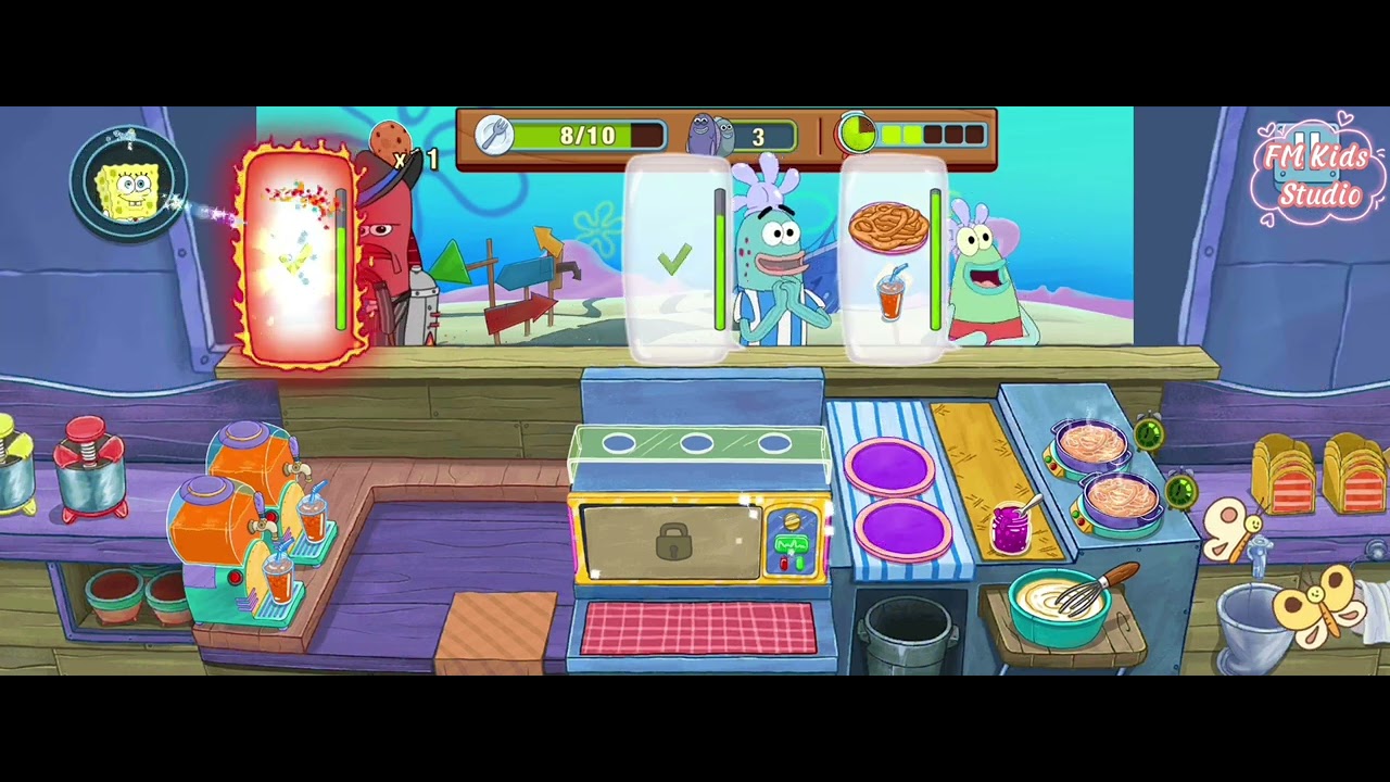 Spongebob Squarepants Get Cooking | Normal and Easy Level - YouTube