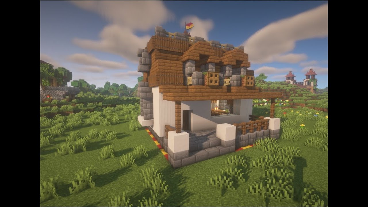 Minecraft tutorial -how to build simple cottage house - YouTube