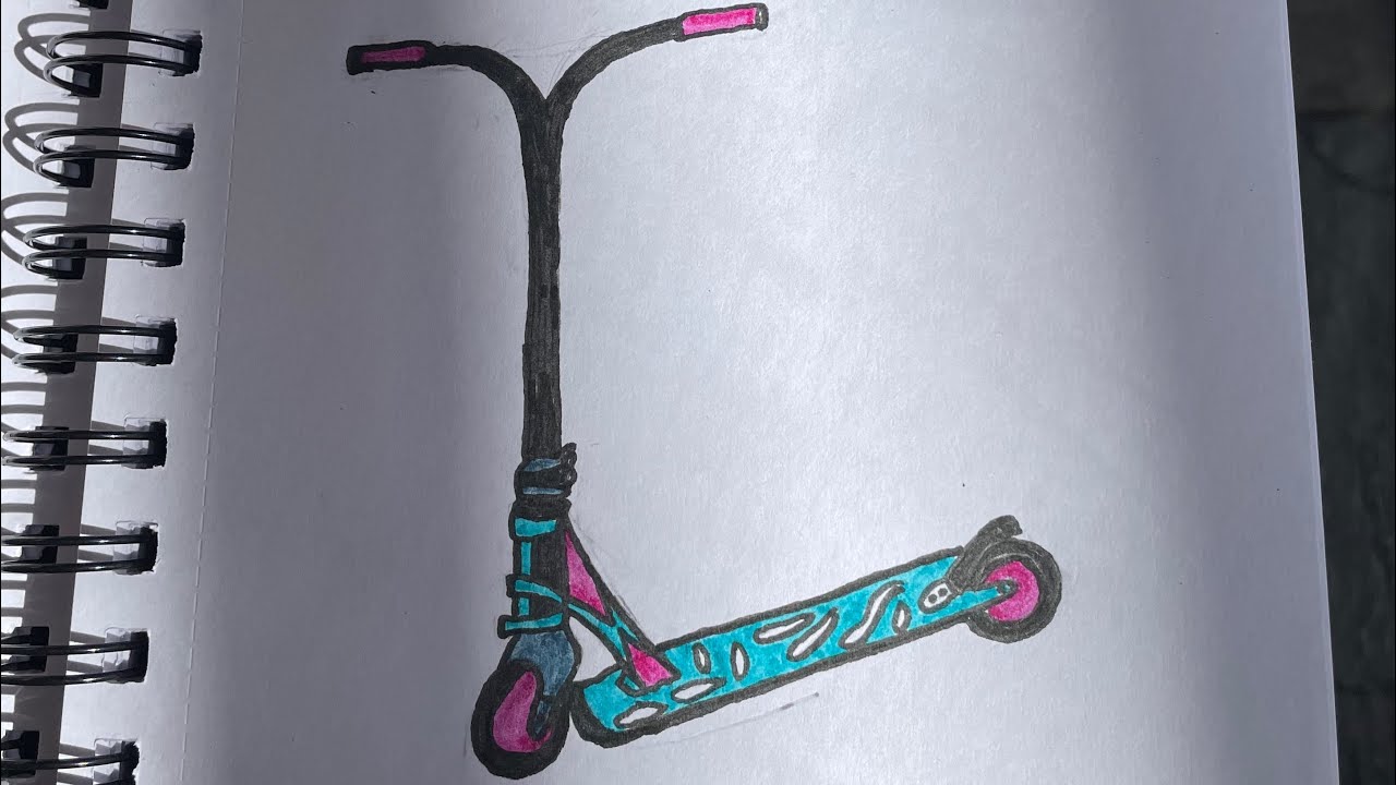 HOW TO DRAW A PRO SCOOTER | Kayde Keffer - YouTube