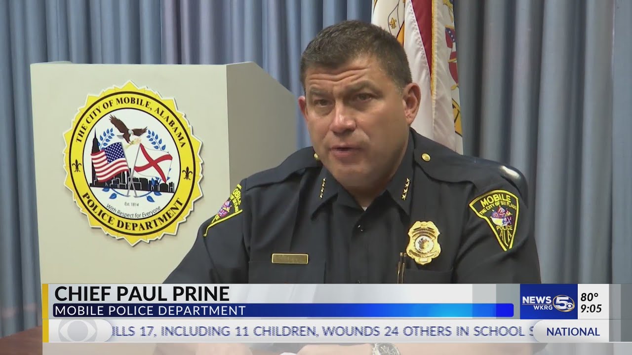 Mobile Police Chief Paul Prine gives update on Officer Involved ...