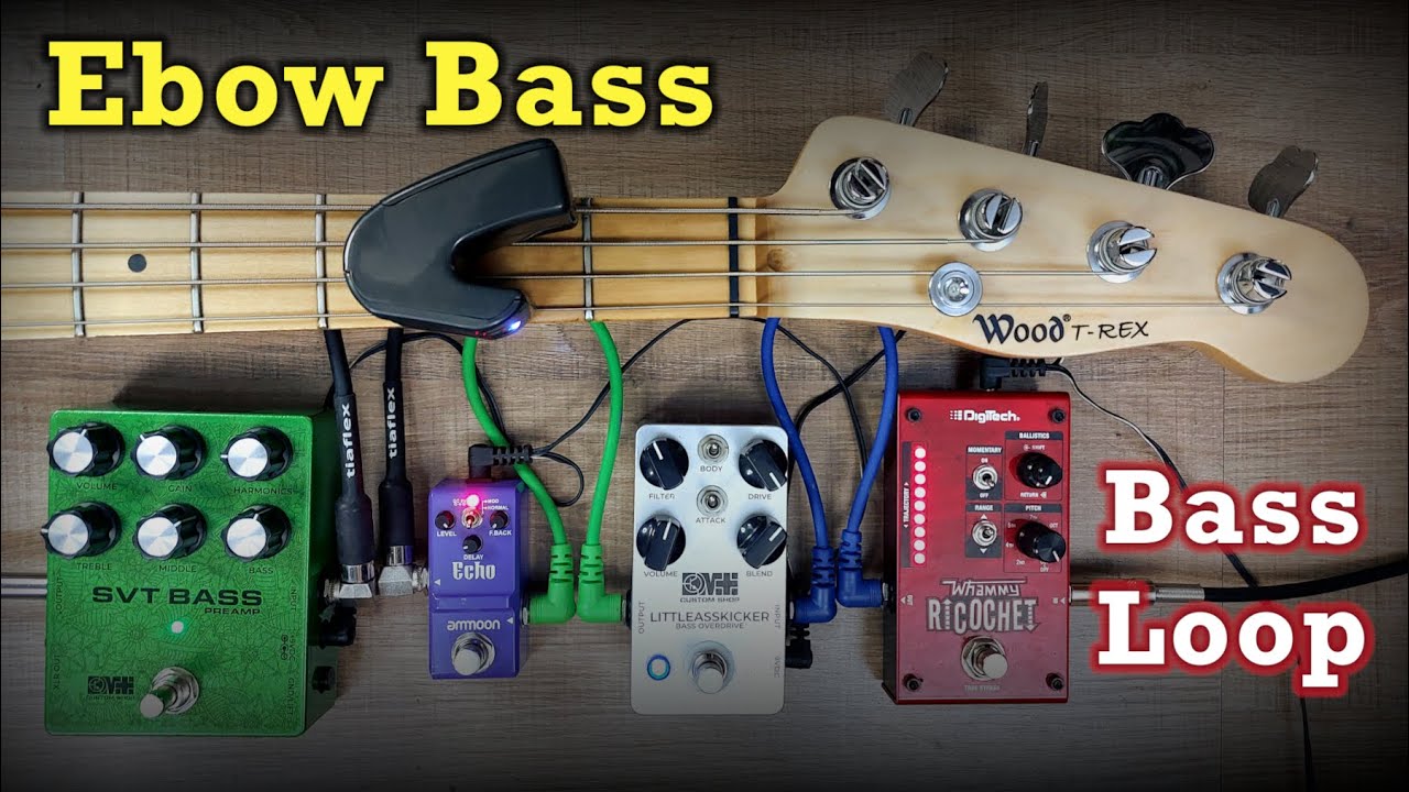 Ebow Bass #14 - Bass Loop - Baixo Wood T-Rex P51 - Captador Cabrera ...