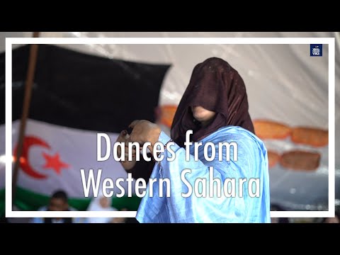 A special Saharawi dance in a Saharawi Khaima