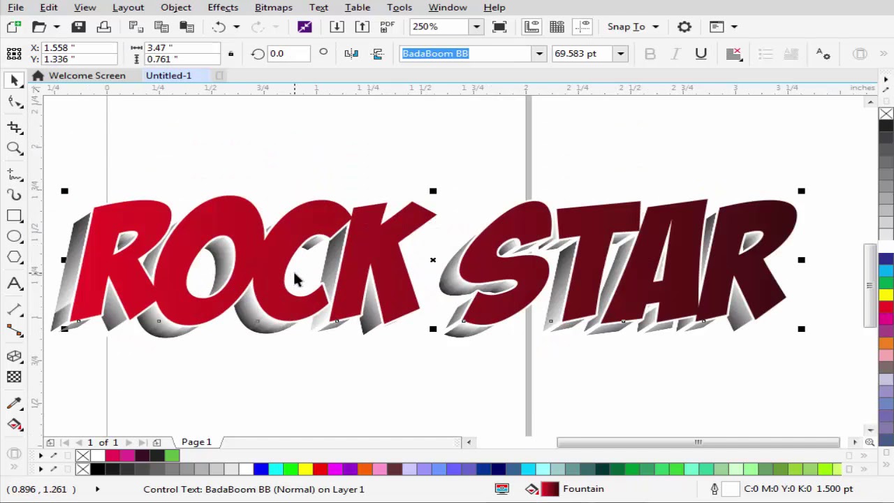 3D Text in Coral Drew Tutorial - YouTube