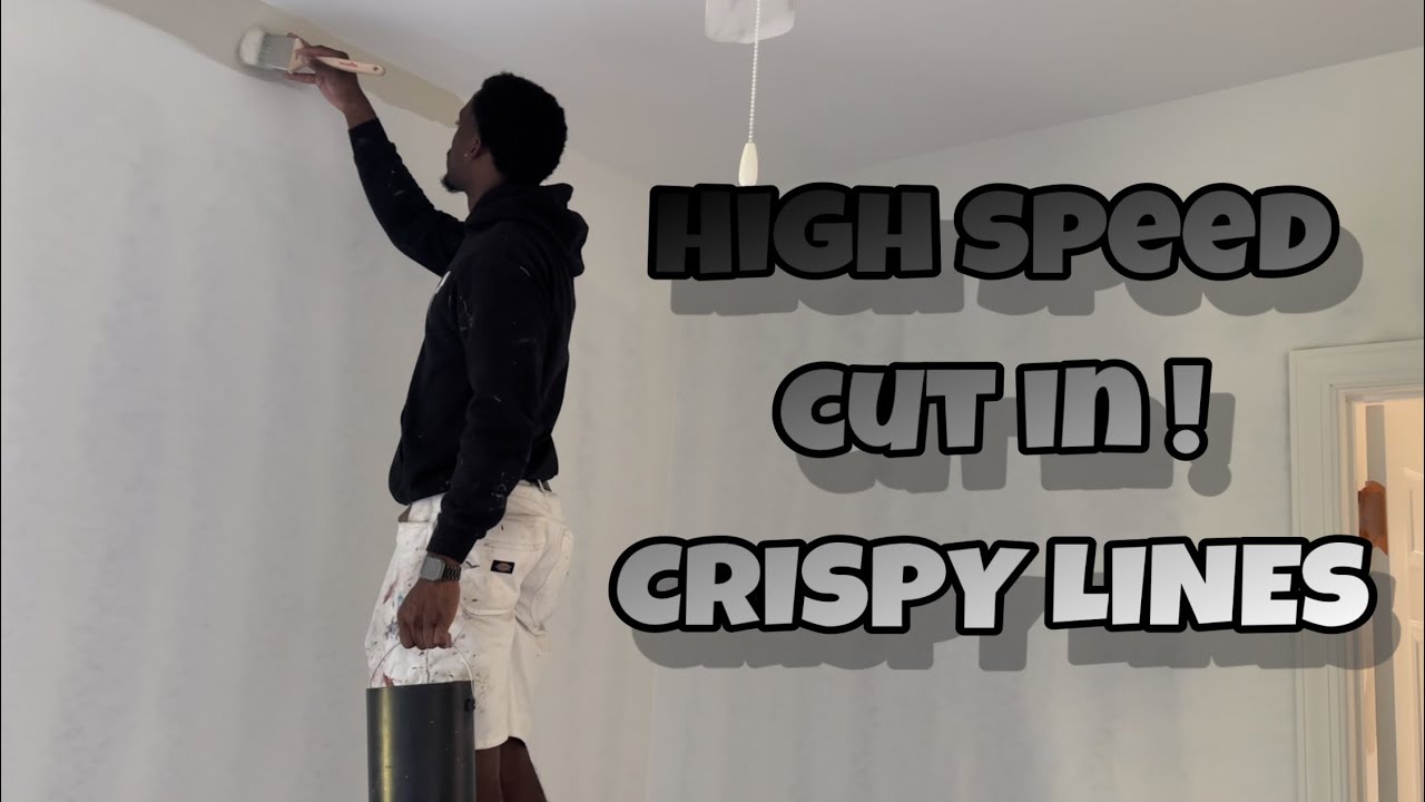 High speed cut in !! CRISPY LINES no tape Imperial Painting PERFECT PRO ...