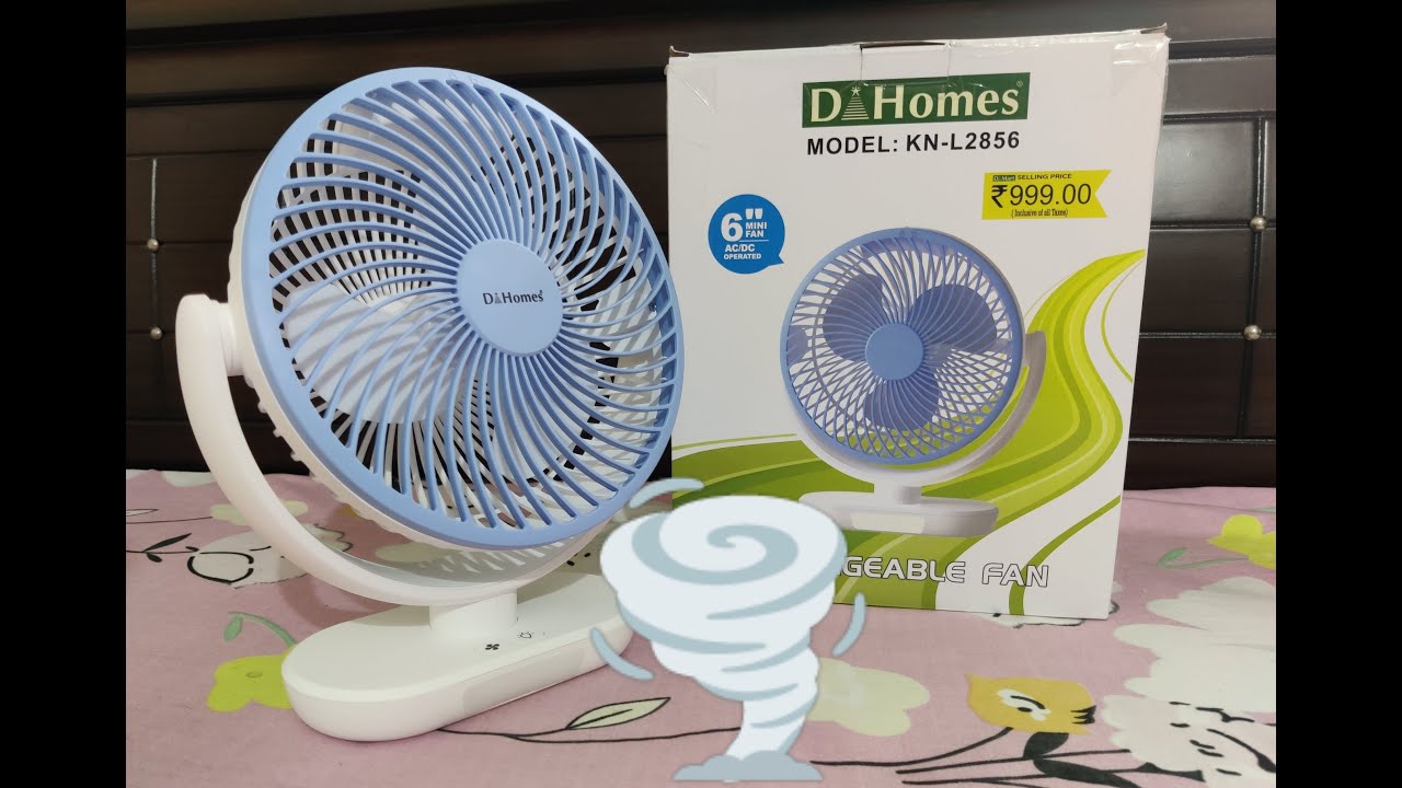 Unboxing & Review: Mini Desk Fan 6-Inch Type-C Rechargeable AC/DC from ...