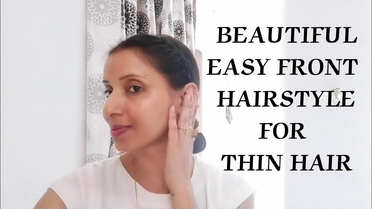 Beautiful Easy Front Hairstyle For Thin Hair | Beautiful Open Hairstyle ...
