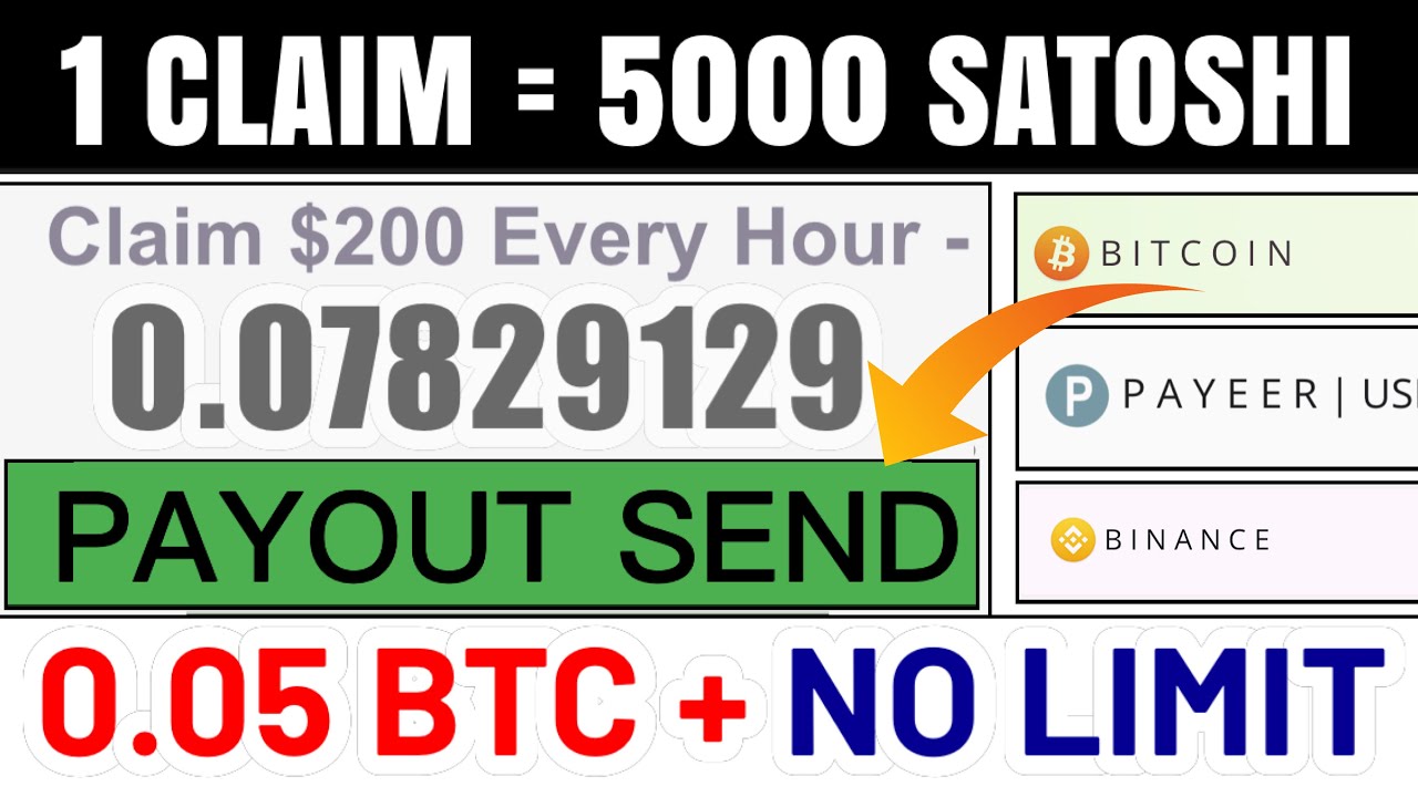 bitcoin faucet 5000 satoshi every click | 0.05 btc + no limit | high ...