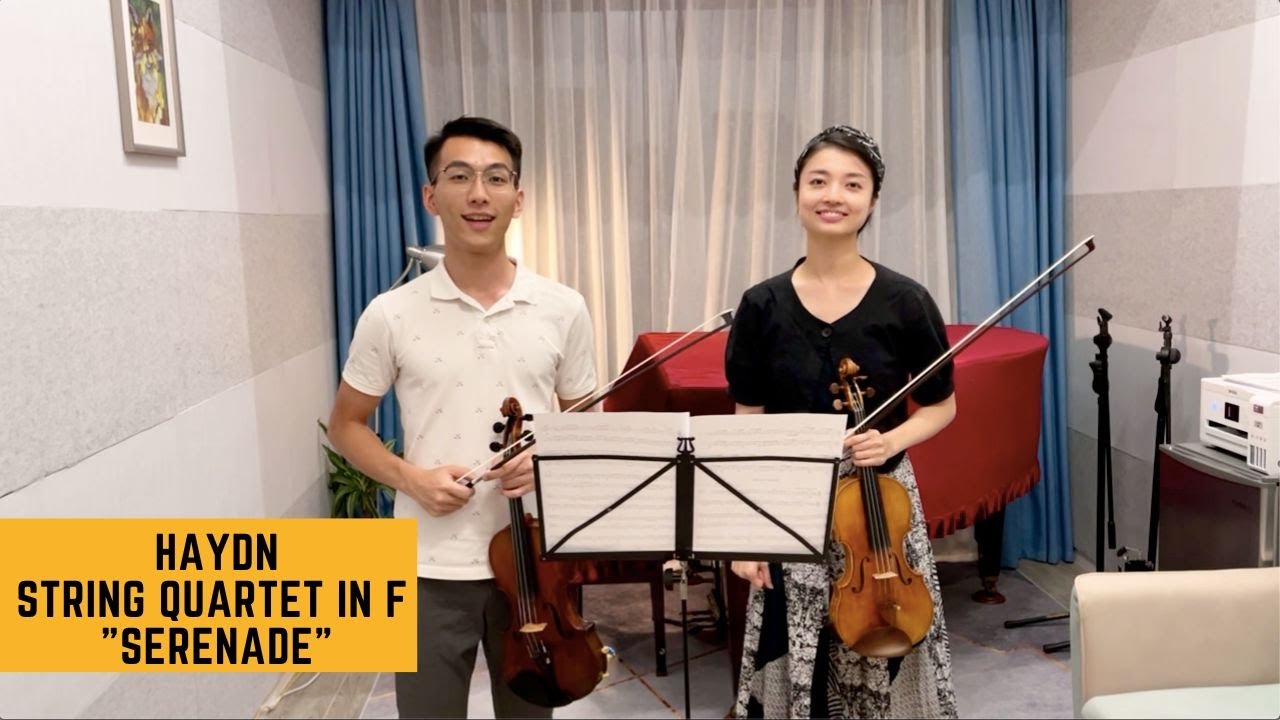 75th HKSMF Violin Junior Duet - Haydn Serenade from String Quartet in F by Jonathan Law & Sally ...