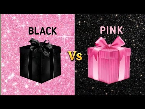 Choose Black⚫ Vs Pink💕 | Choose One Box - YouTube