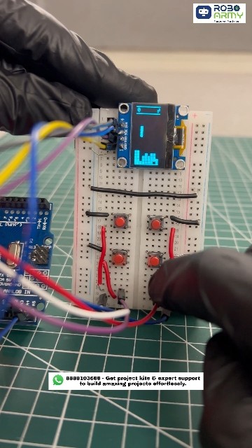 Diy Tetris Game Using Arduino Scienceproject Arduinoproject Roboarmy 9233
