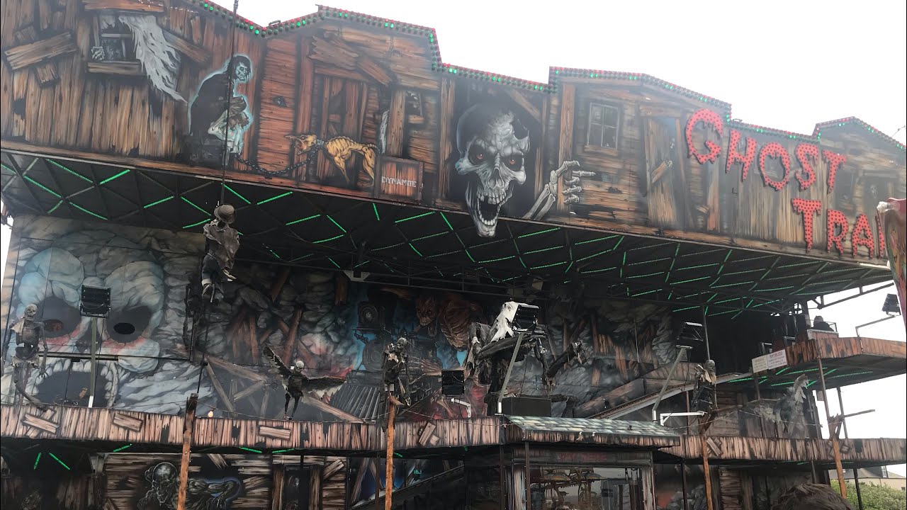 Chadwicks Ghost Train on ride - Hartlepool Headland Carnival 2021 - YouTube