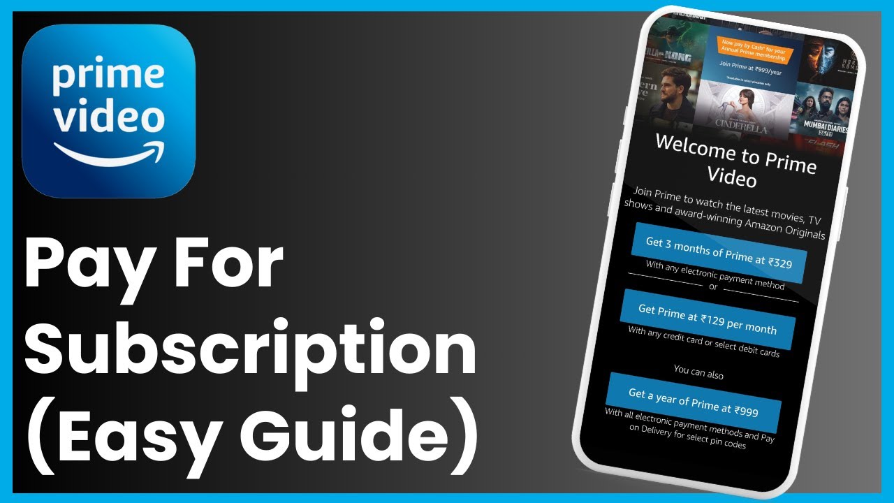How To Pay For Your Amazon Prime Video Subscription - YouTube