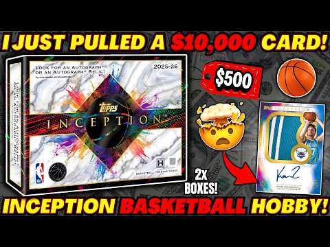 *I JUST PULLED A $10,000 SPORTS CARD!😱 2025 TOPPS INCEPTION BASKETBALL HOBBY BOX!🏀