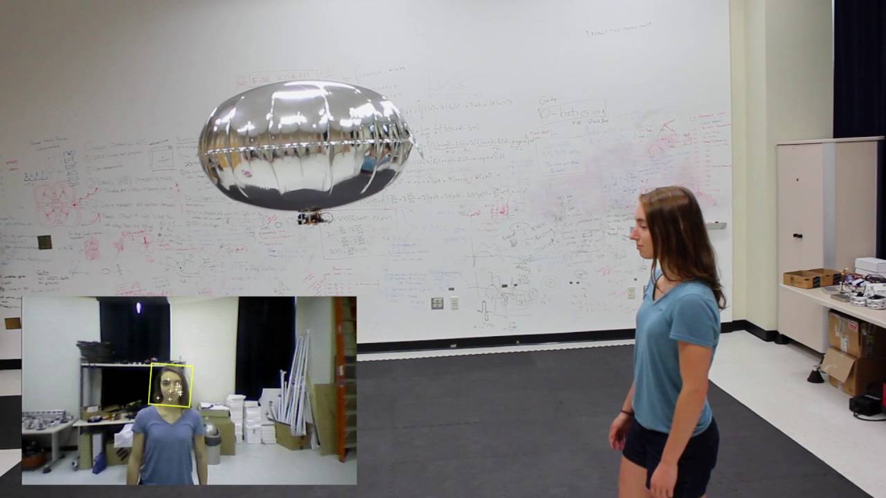 Blimp and Human Interaction with Face Detection - YouTube