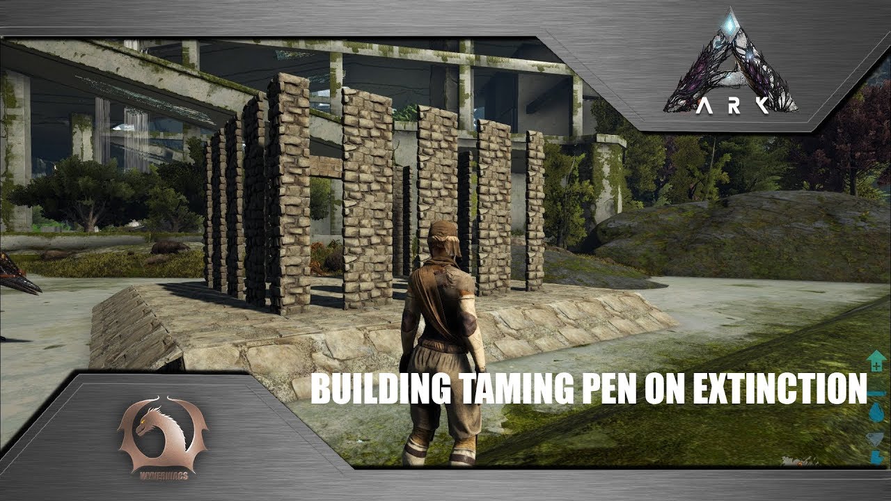 Ark Survival Evolved - Building taming pen on Extinction - YouTube
