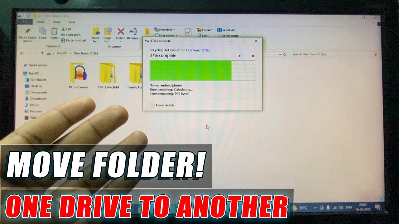 how to move a folder from one drive to another? - YouTube