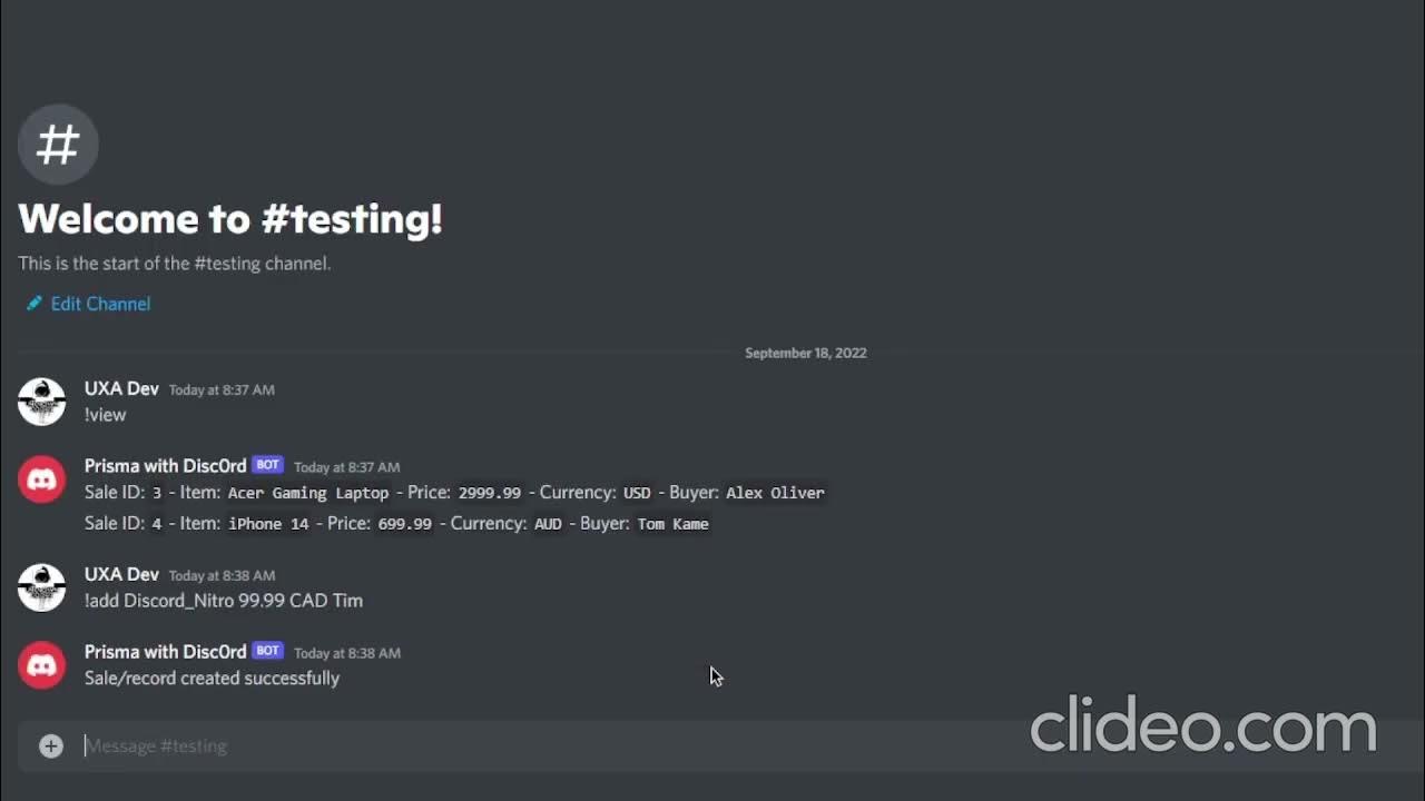 Discord Bot With Prisma Demo Youtube