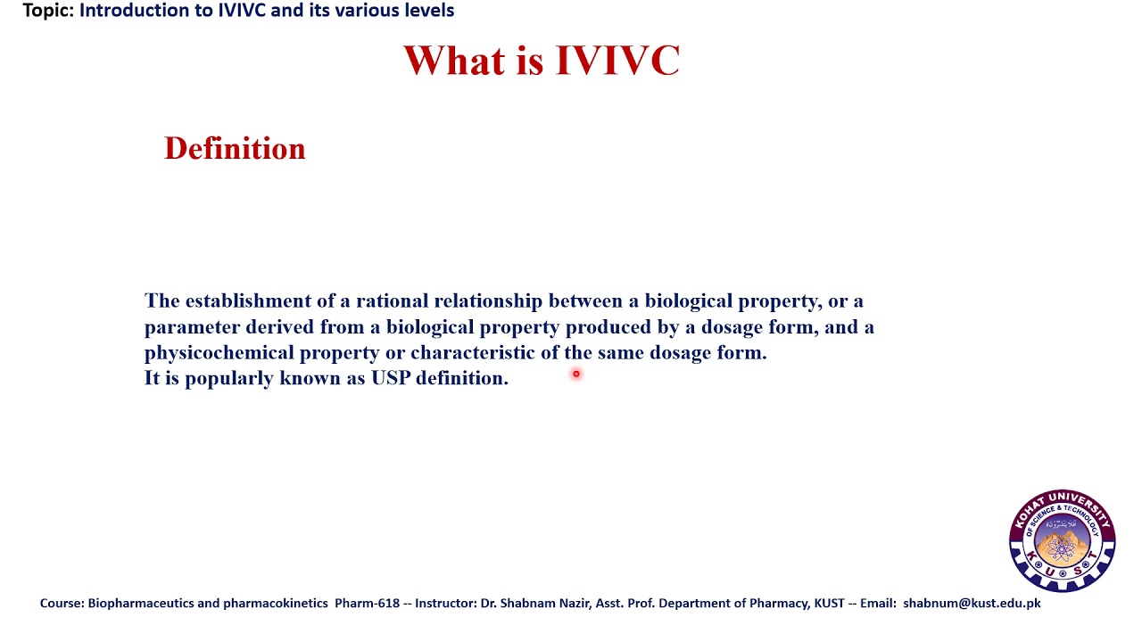 Introduction to IVIVC and its various levels - YouTube