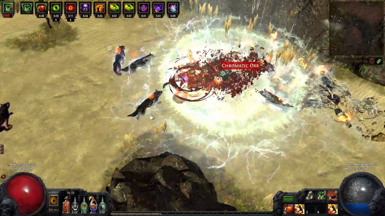 PoE 2.2 Dual Curse Aura Trypanon CoC Cyclone - PHC Gorge run - YouTube