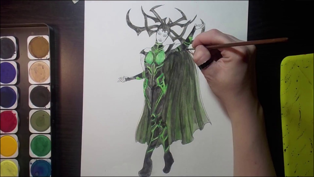 HELA ~ Thor: Ragnarok Speed Paint - YouTube