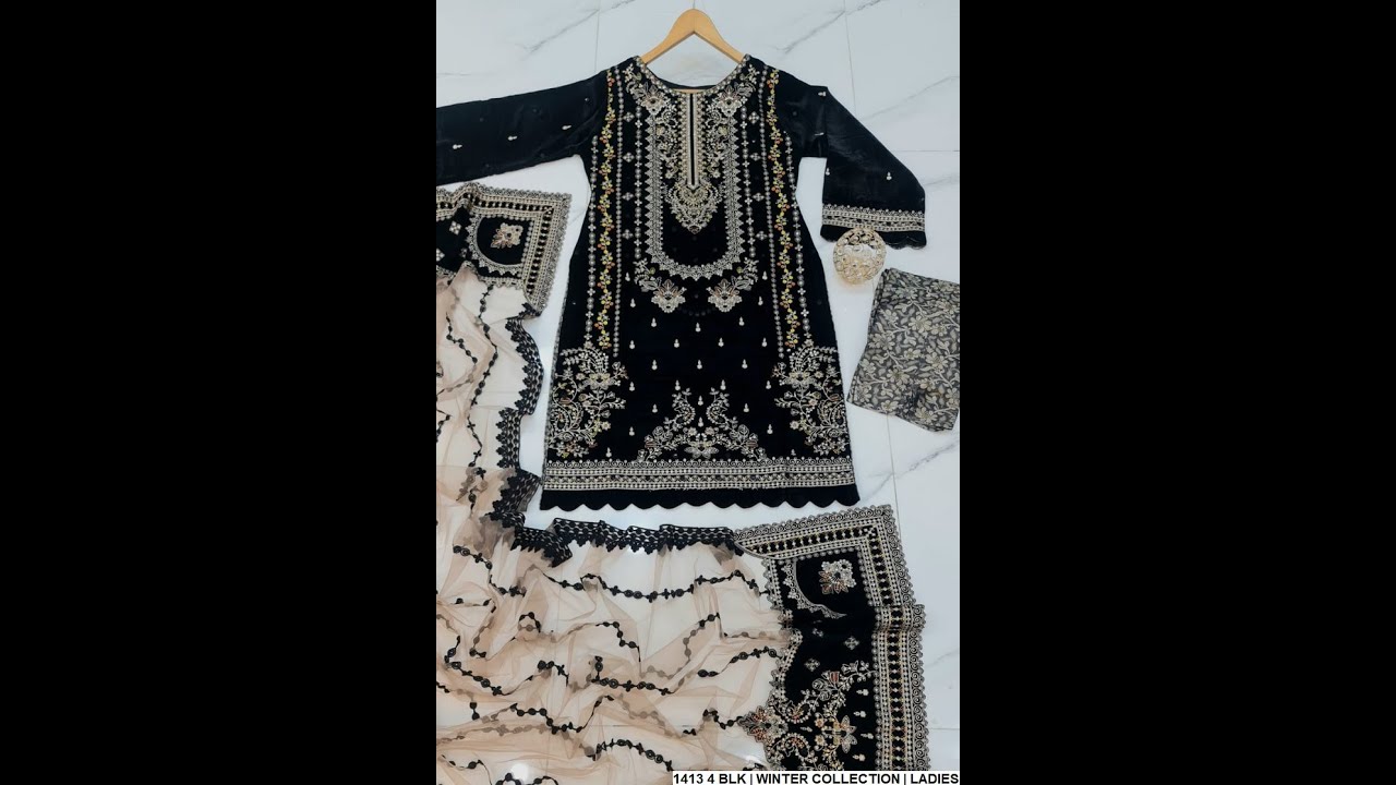 New Arrivals Latest Ladies Winter Collection/ New Design Ladies Velvet ...