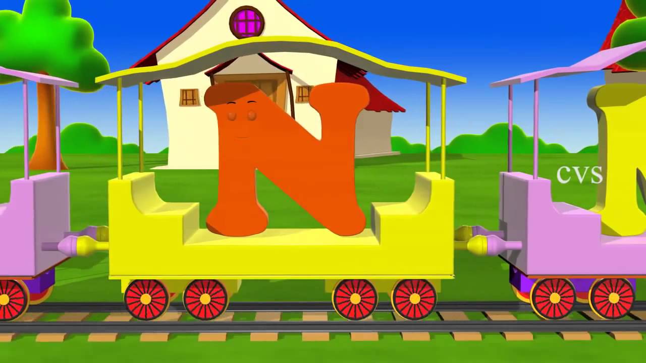 Learn Alphabet Train Song 3D Animation Alphabet ABC Train song for ...