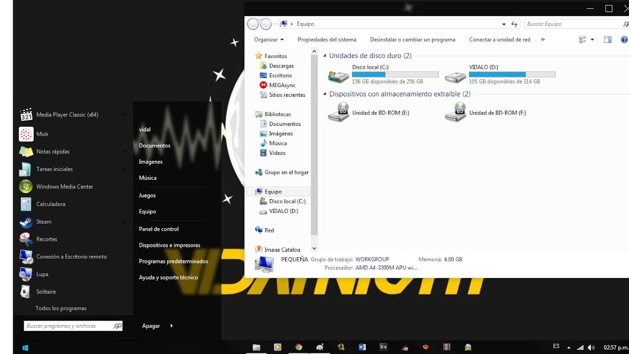 Como instalar temas en Windows 7 con Universal Theme Patcher (32 o 64 bits) - YouTube