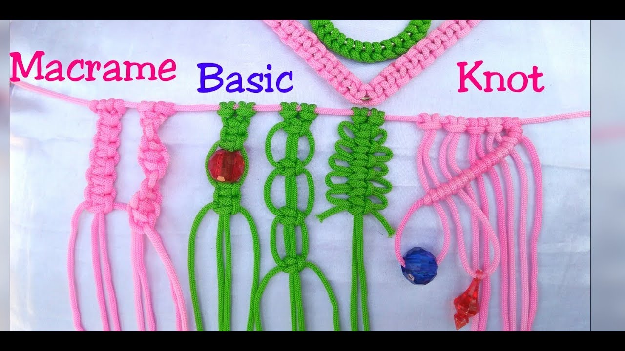 Basic Macrame Knot for Beginners Tutorial - YouTube