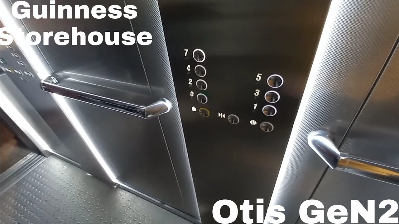 RARE Otis GeN2 Life MRL traction lift at the Guinness Storehouse ...