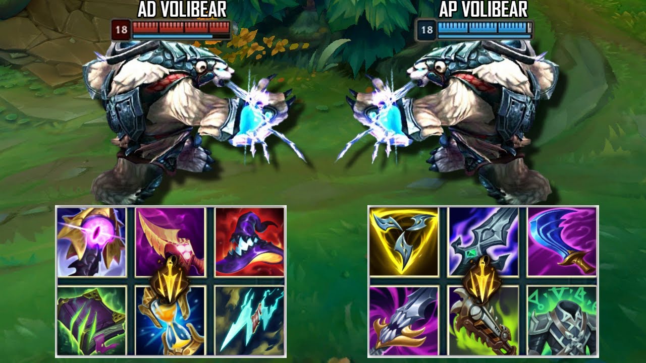 AP VOLIBEAR vs AD VOLIBEAR FULL BUILD FIGHTS & Best Pentakills! - YouTube