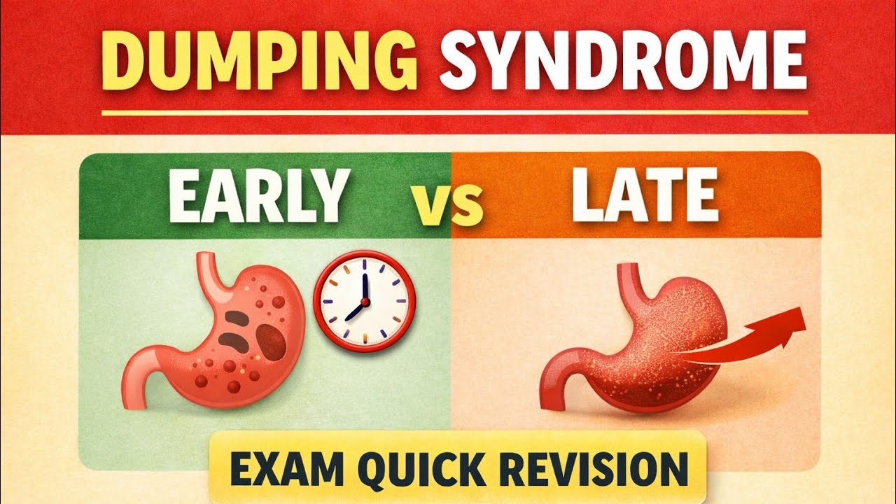 Dumping Syndrome Explained | Early vs Late Dumping | Quick Revision for ...