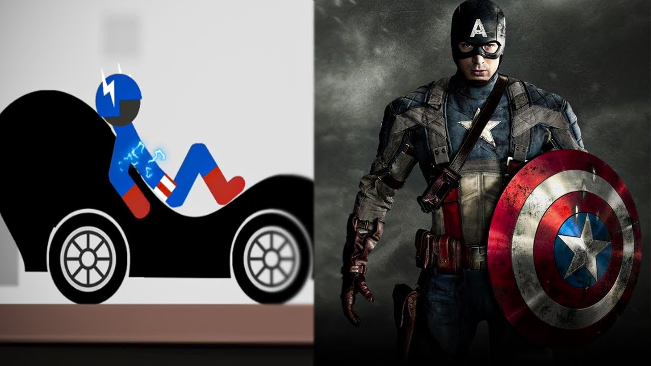Best Falls | Stickman Dismounting funny moments Captain America #10 ...