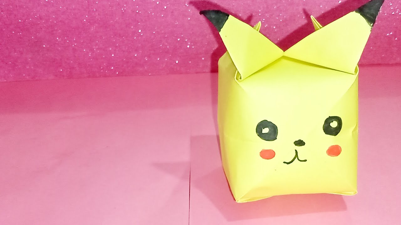 how to make pickachu/easy/origami - YouTube