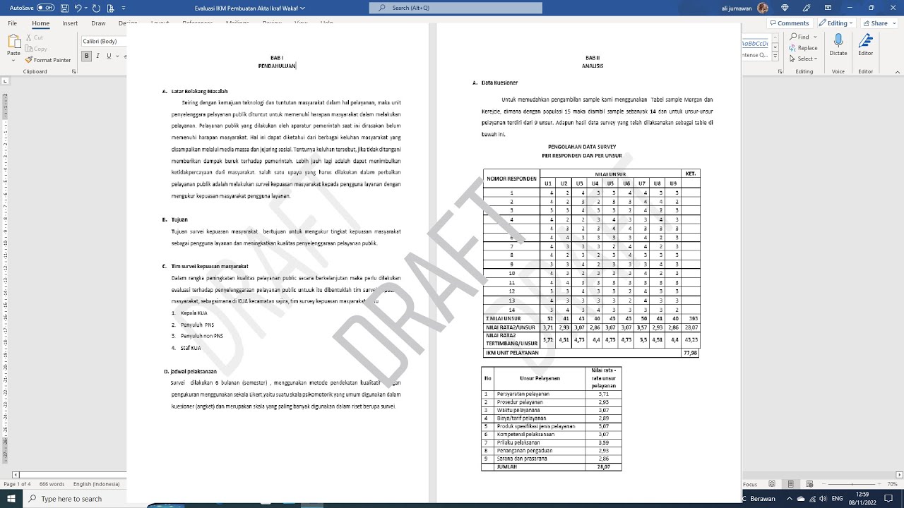 MEMBUAT WATERMARK KATA "DRAFT" OTOMATIS UNTUK SEMUA HALAMAN DI ...