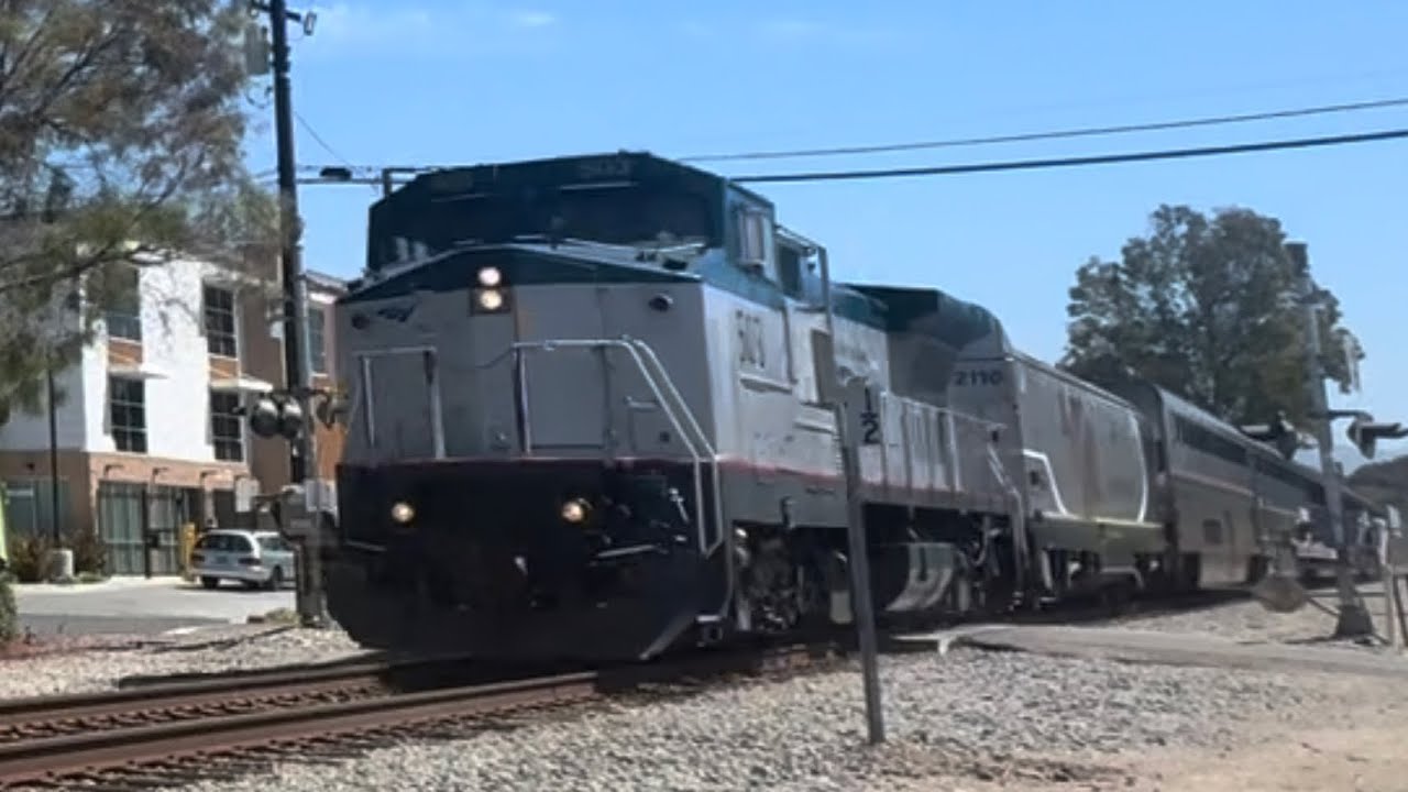 Weekly video with Amtrak DASH8 503 leading Amtrak 761 into Goleta - YouTube