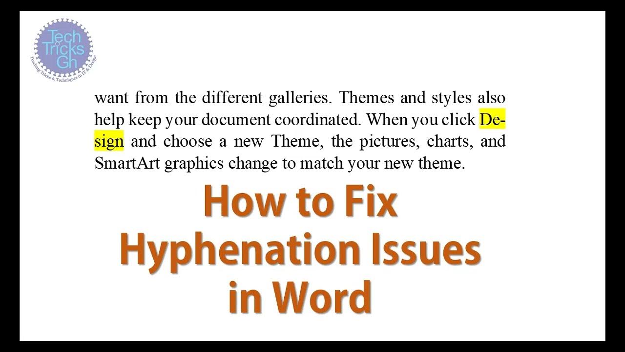 How to Fix Hyphenation Issues in Word | TechTricksGh - YouTube