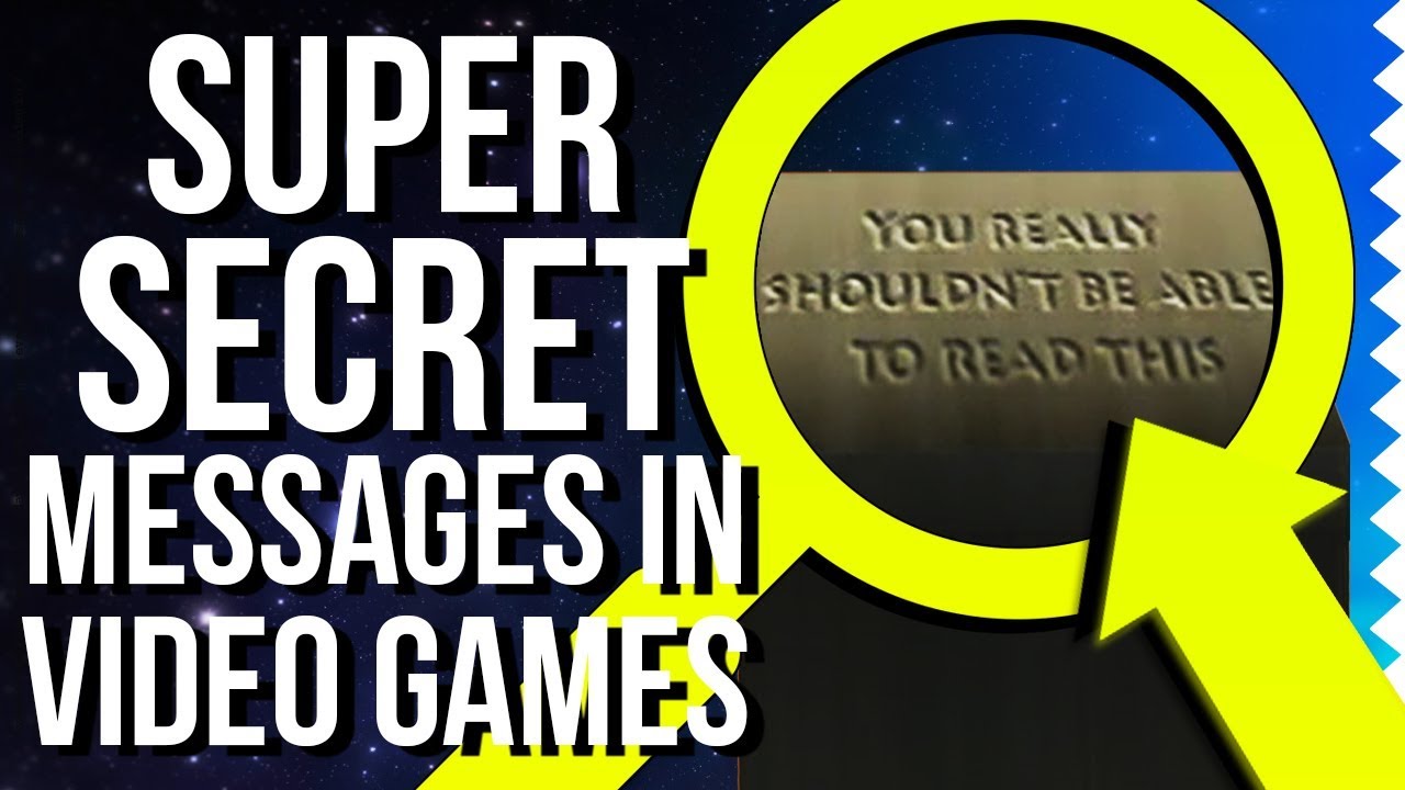 Super Secret Messages in Video Games! - YouTube