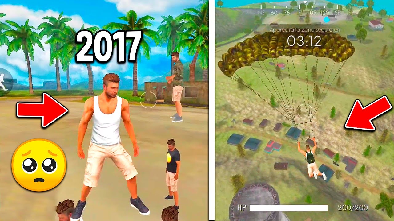 JUEGO LA PRIMERA VERSIÓN de FREE FIRE 🥺 Asi era FreeFire en 2017 - YouTube