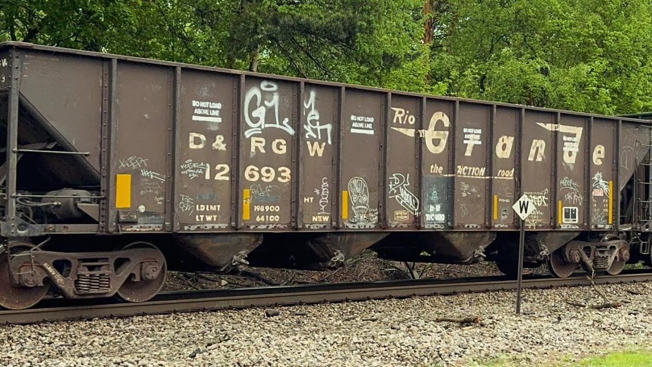 5/3/24 CN Train 491 with D&RGW Fallen Flag Hopper # 12693 - YouTube