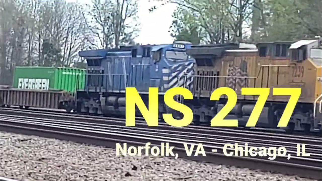 UP #7239 leads NS 277 with a former CEFX trailing it!!!!! - YouTube
