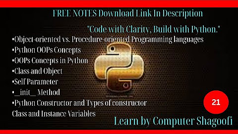 FA-4 (Object-Oriented Programming in Python) #python - YouTube