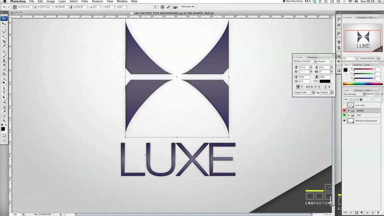 Photoshop Logo Tutorial: Clean Professional Logo Design - YouTube