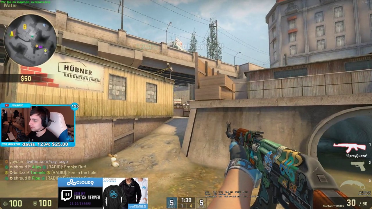 Shroud Plays Rank S 20170605 Overpass - YouTube