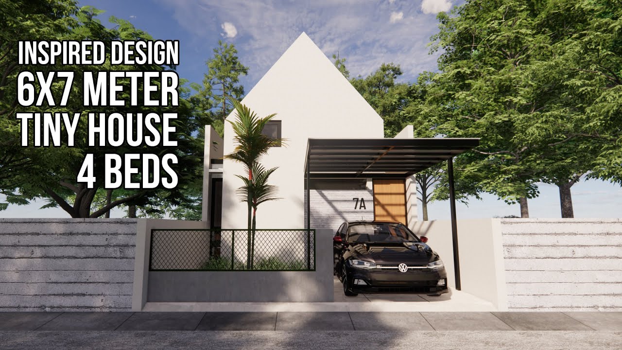 Home Design (6x7) Unbelivable Tiny House with 4 Beds - YouTube